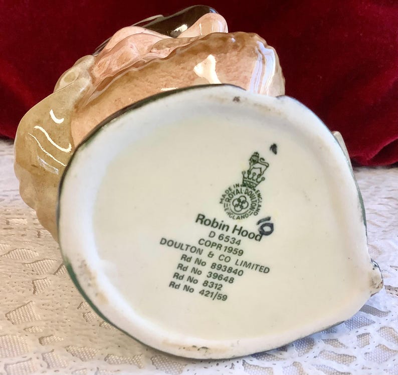 Royal Doulton Robin Hood Porcelain Toby Mug D6534 Medium Size Made in ...