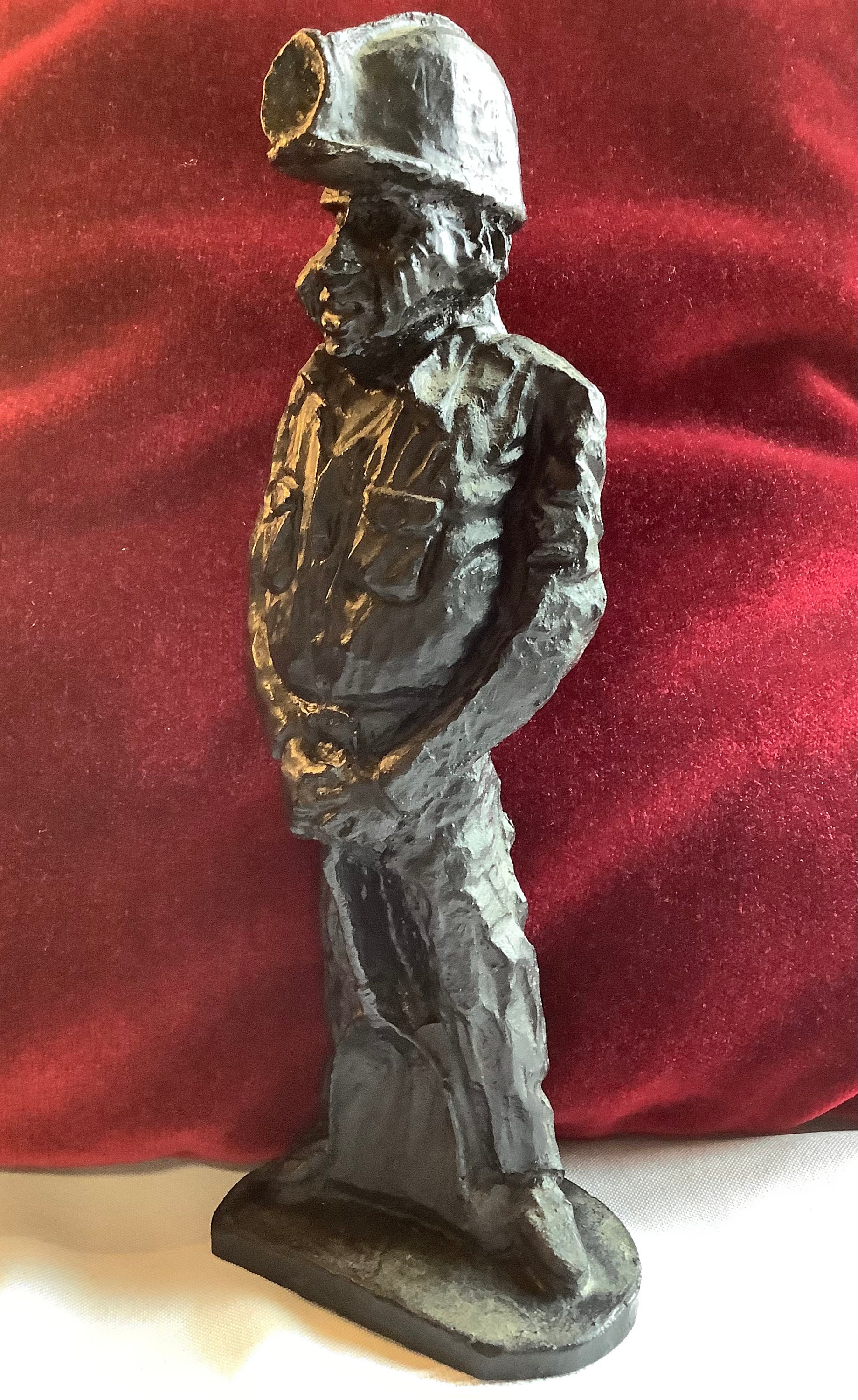 Hand Carved Pressed Canadian Coal Miner Figurine With Shovel - Etsy