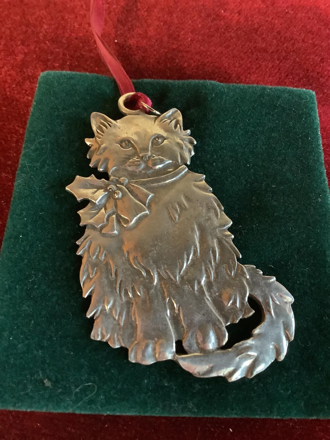 Seagull Pewter Fluffy Cat Christmas Ornament NIB Made in Nova Scotia ...