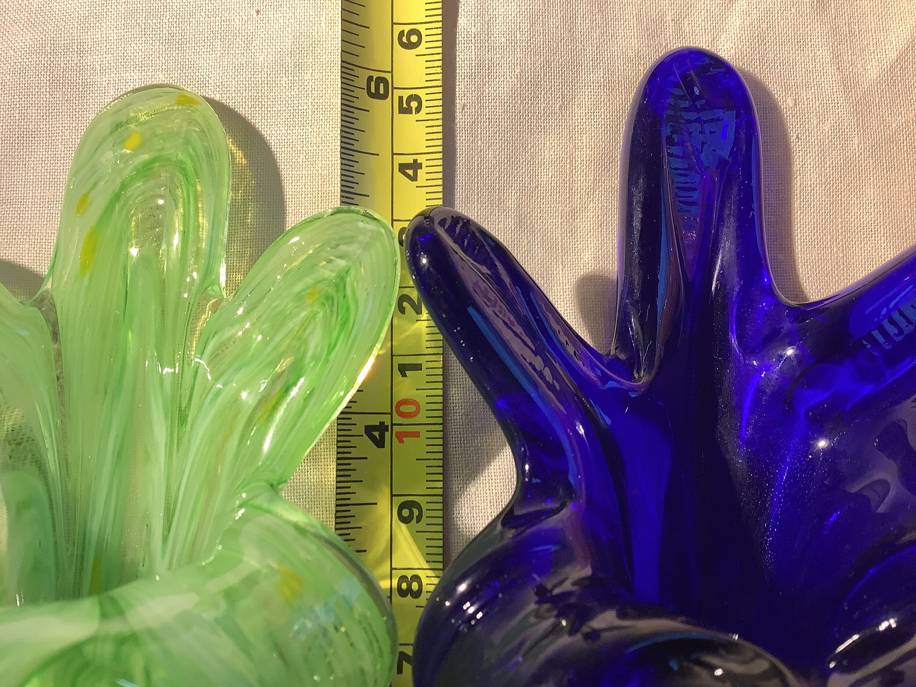 The Bombay Company Set of 3 Blown Glass Flowers Cork Wine Bottle ...