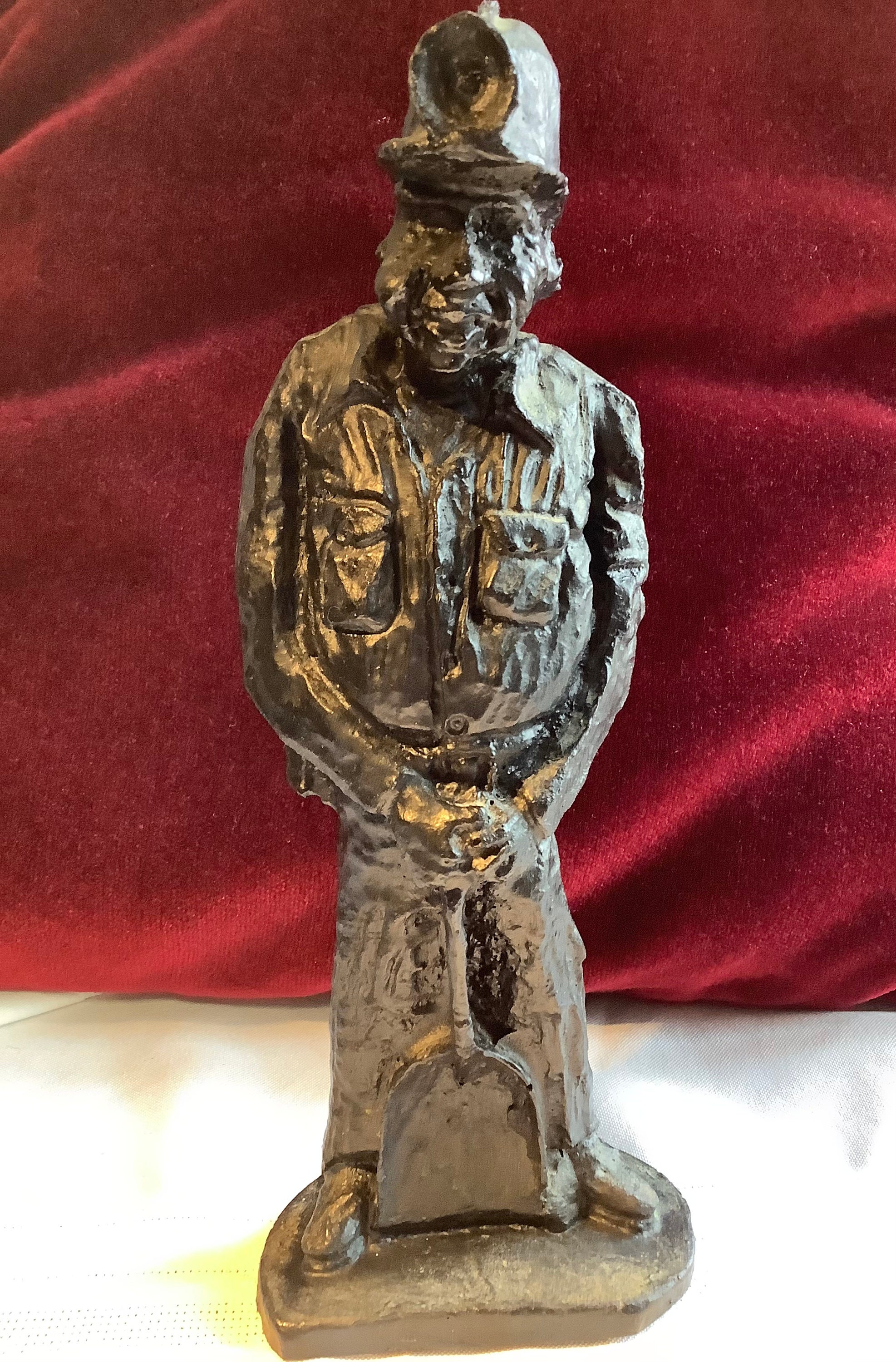 Hand Carved Pressed Canadian Coal Miner Figurine With Shovel - Etsy