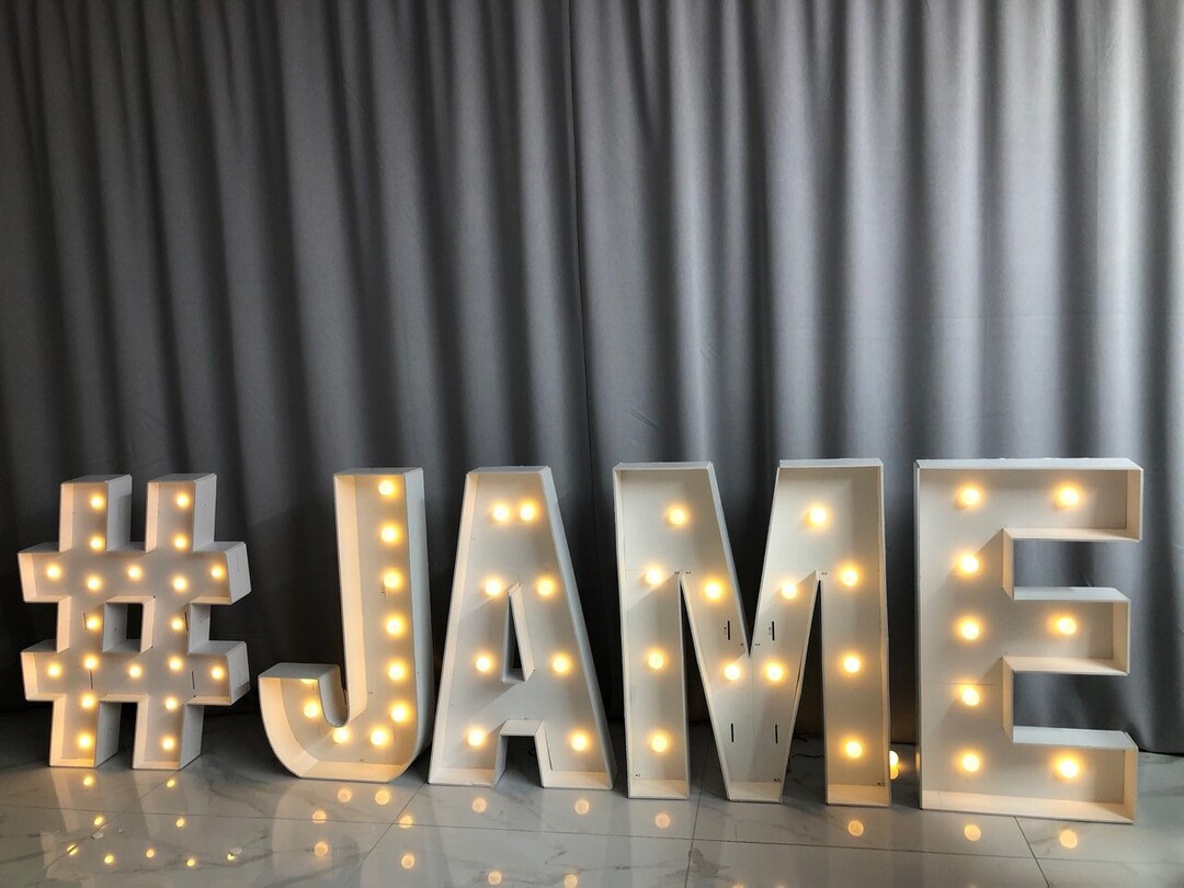 4FT Marquee Light up Letters A-Z Large Marquee Letter Pre-cut Frame Kit ...