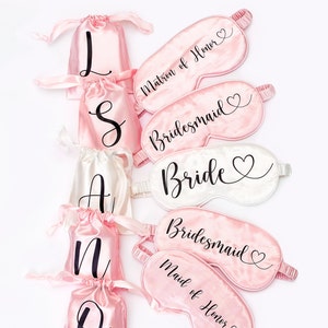 Custom Satin Sleep Mask: Bachelorette Party & Bridesmaid Gifts - Etsy
