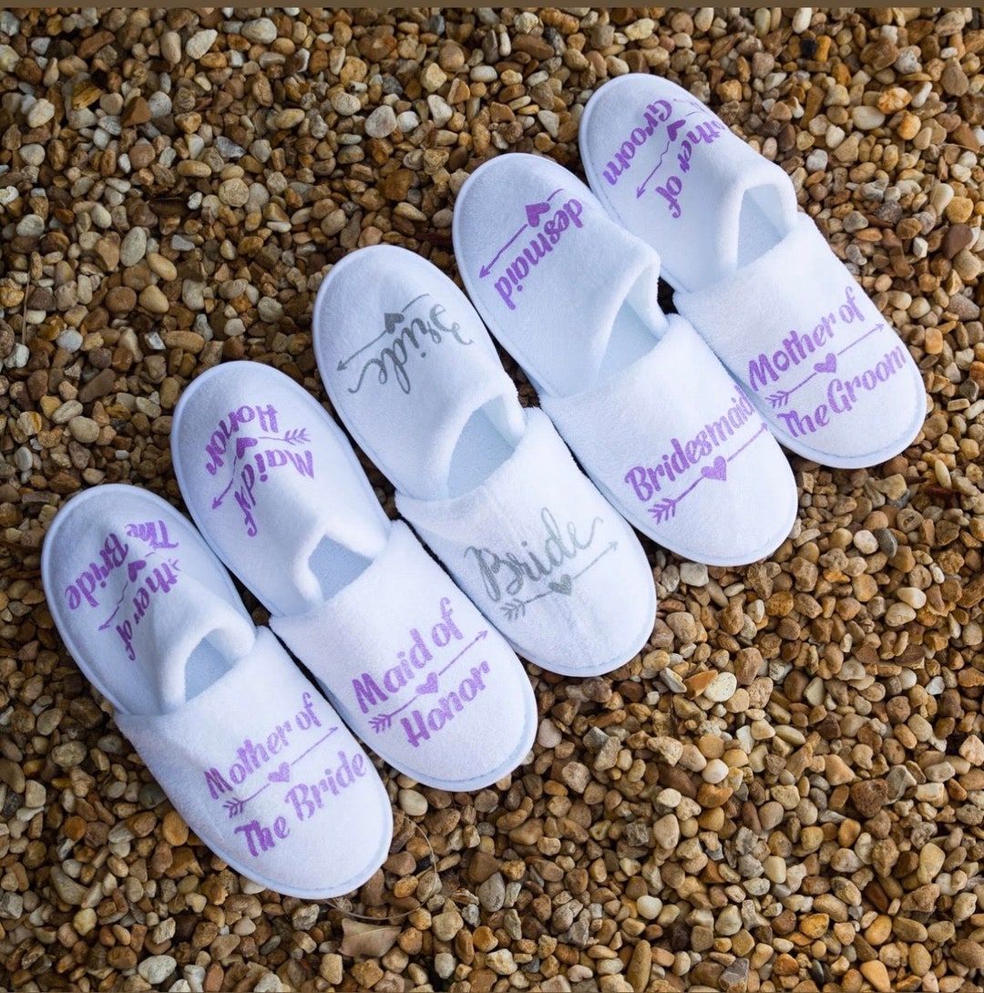 Bachelorette Custom Slippers, Bridesmaid Slippers, Bridesmaid Gifts ...