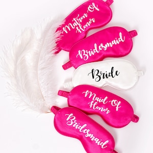 Bridal Sleepover Party Eye Sleep Masks, Bachelorette Gifts, Custom ...
