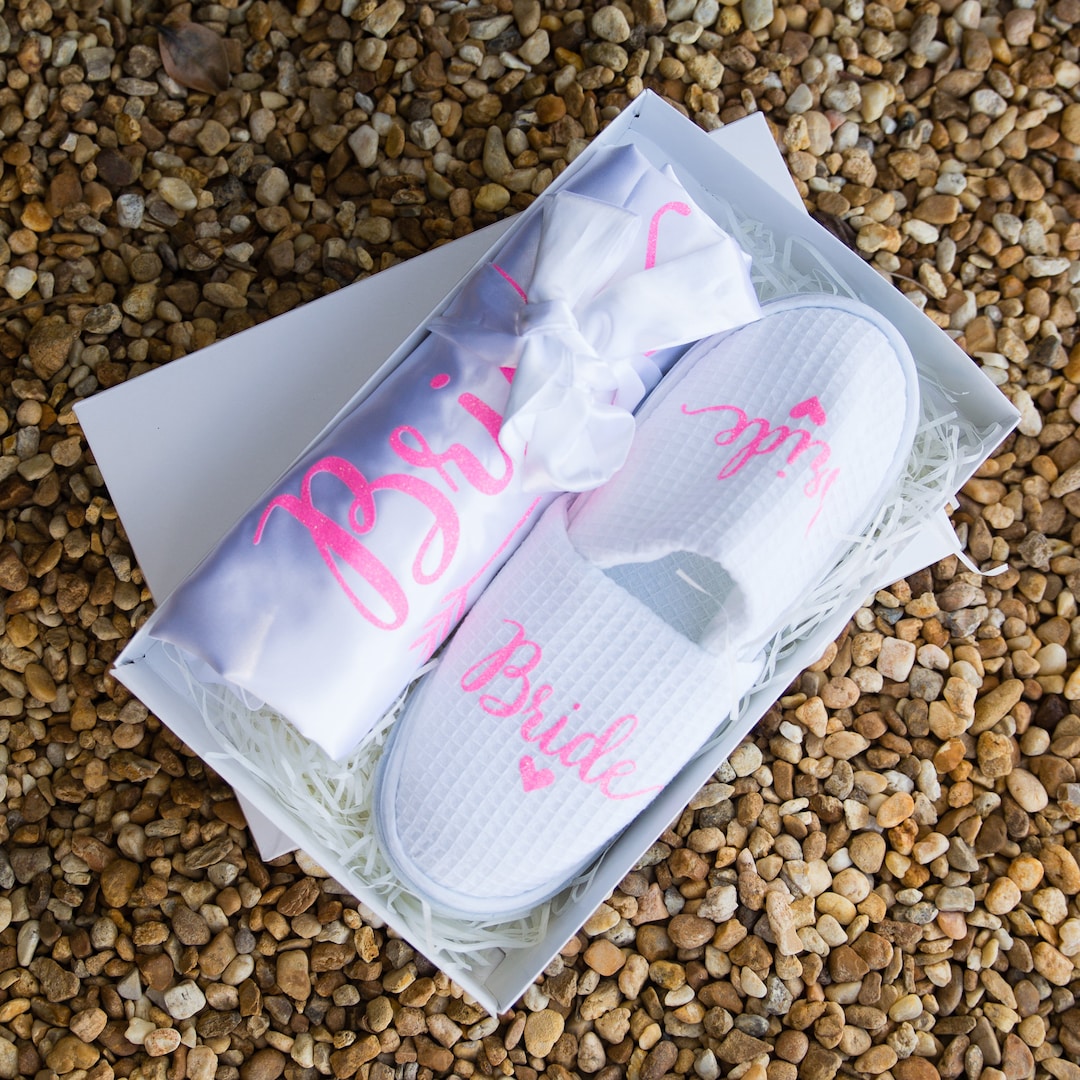 Bridal Gift Set Custom Robe+slippers, Bridal Robe, Bridesmaid Proposal ...