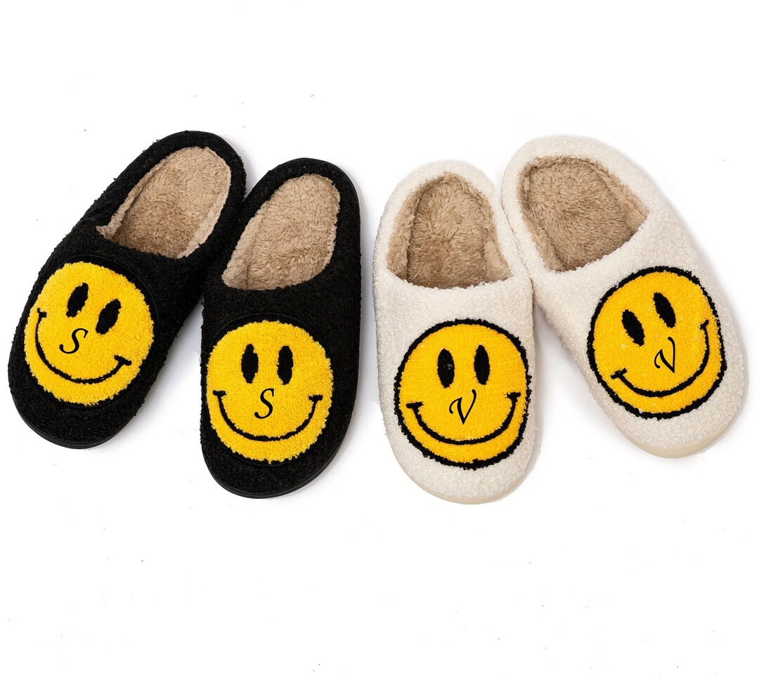 Smiley Slippers, Be Happy Slippers, Cozy Slippers, Happiness Slippers ...