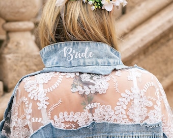 Boho Oversized Sheer Lace Denim Jacket - Etsy