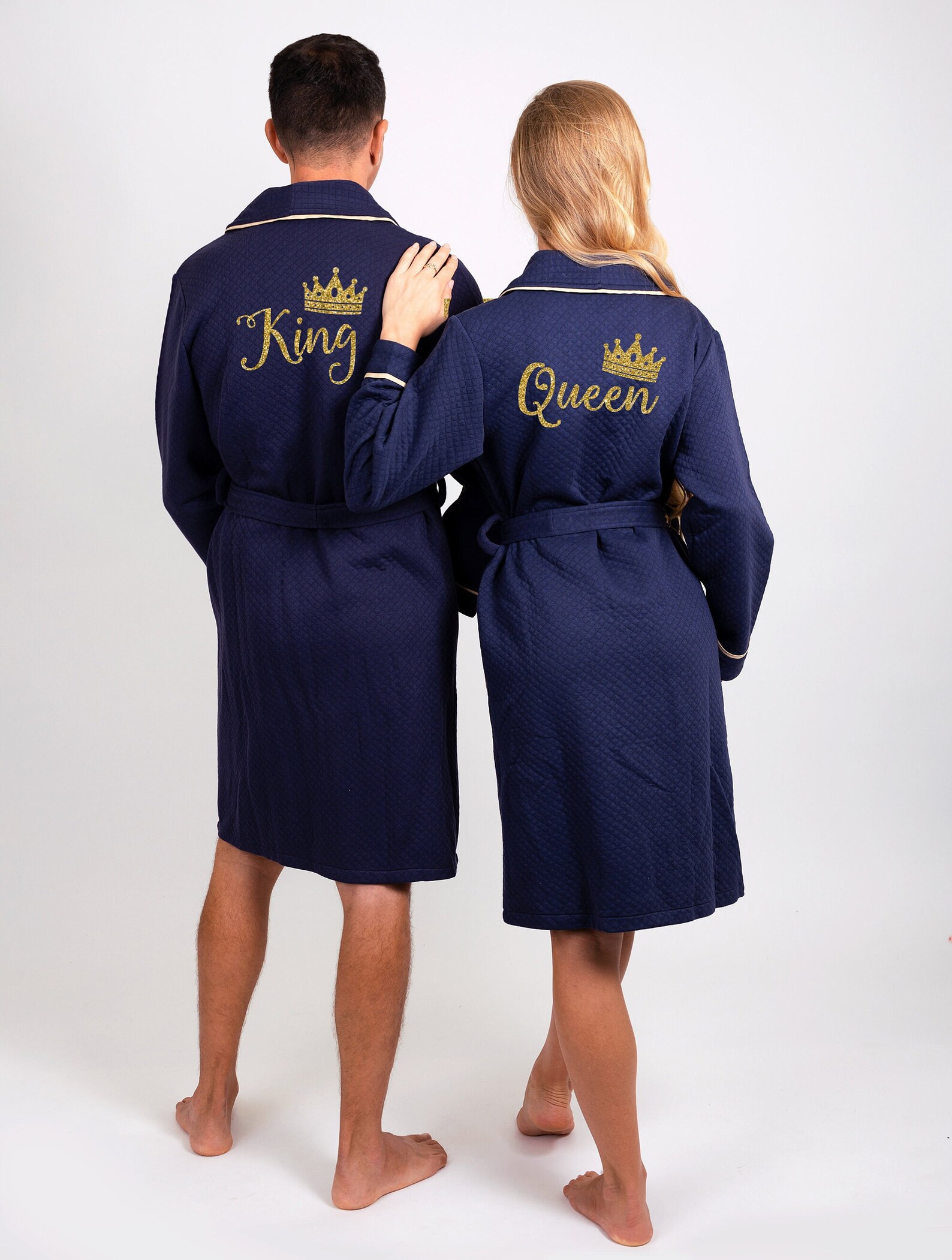 Customized Bathrobes for Couple, King and Queen Bathrobes, Matching ...