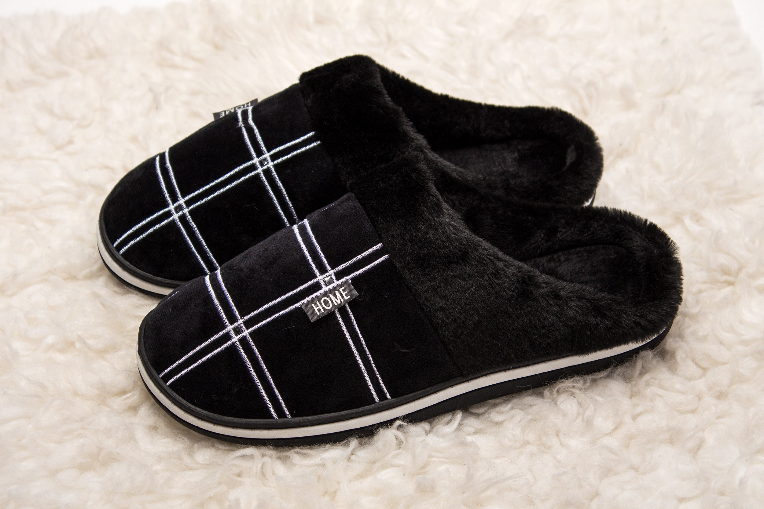 Custom Name Men's Home Shoes, Best Dad Slippers, Custom Men's Slippers ...