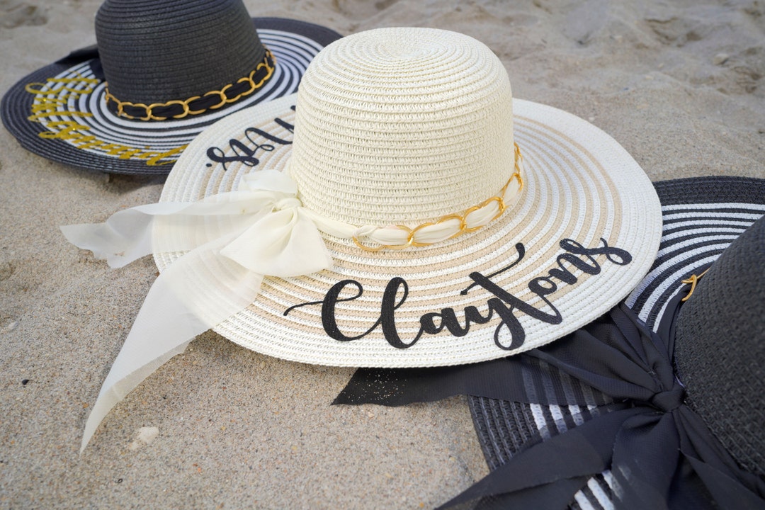 Bride Custom Sun Hats, Bridesmaid Hat, Custom Bride Squad Sun Hats ...