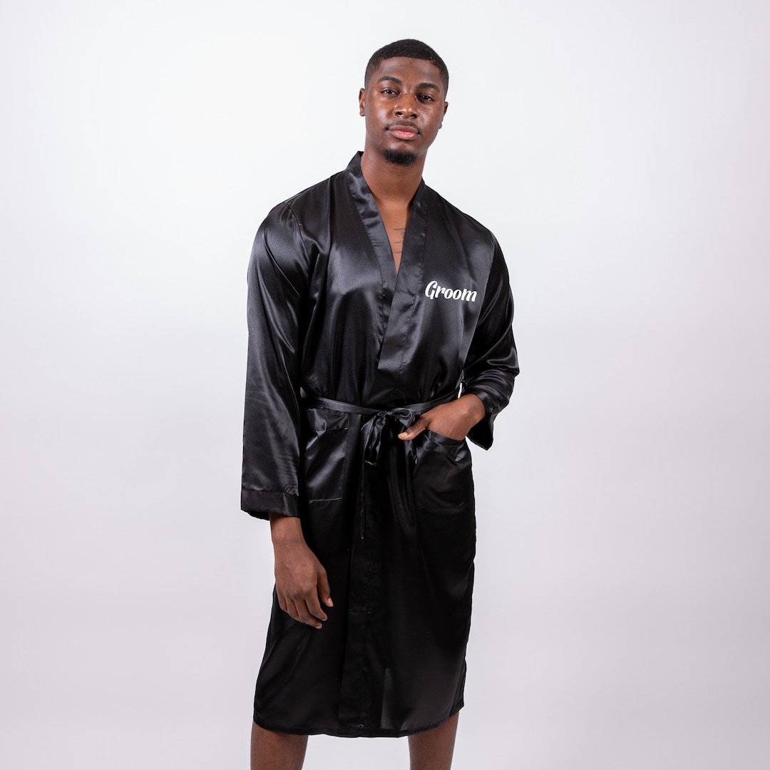 Groomsmen Robe, Gift for Him, Anniversary Gift, Mr Custom Satin Robe ...