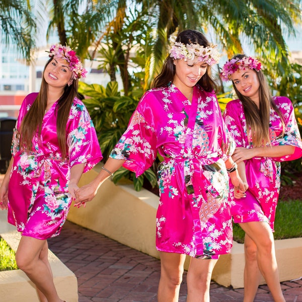 Floral Satin Robe - Etsy