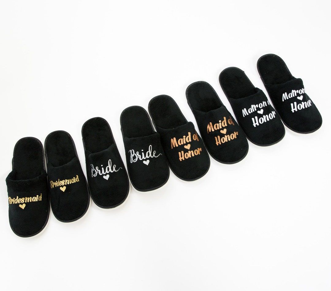 Custom Spa Slippers: Bachelorette, Bridesmaid, Bridal Party Gifts - Etsy