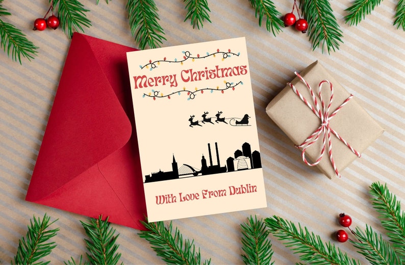 Bundle of 3 Funky Irish Christmas Cards Instant Digital Downloads Irish ...