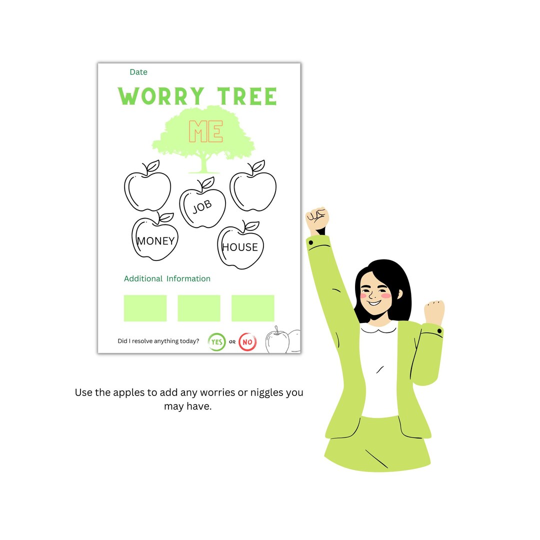 Daily Worry Chart, A5 Worry Sheet, to Do List, Daily Manifesting ...