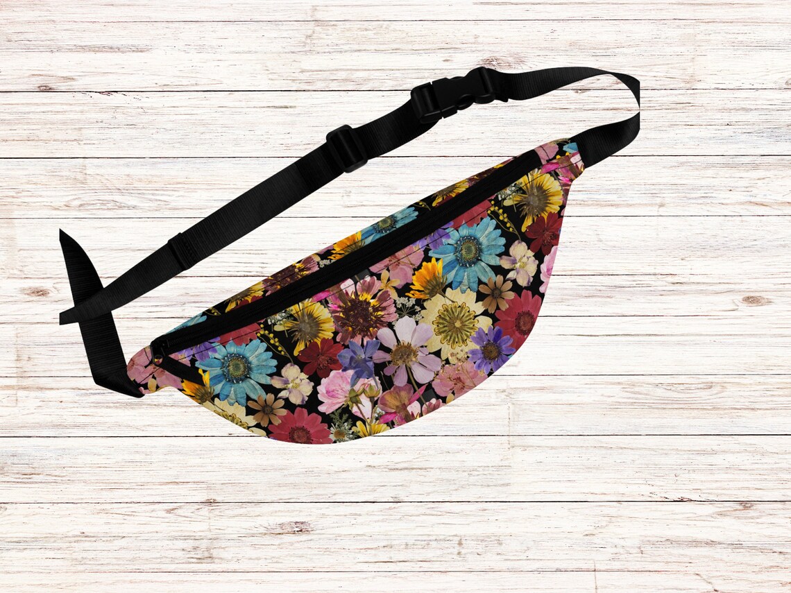 Pressed Flowers Fanny Pack, Floral Fanny Pack, Floral Belt Bag ...
