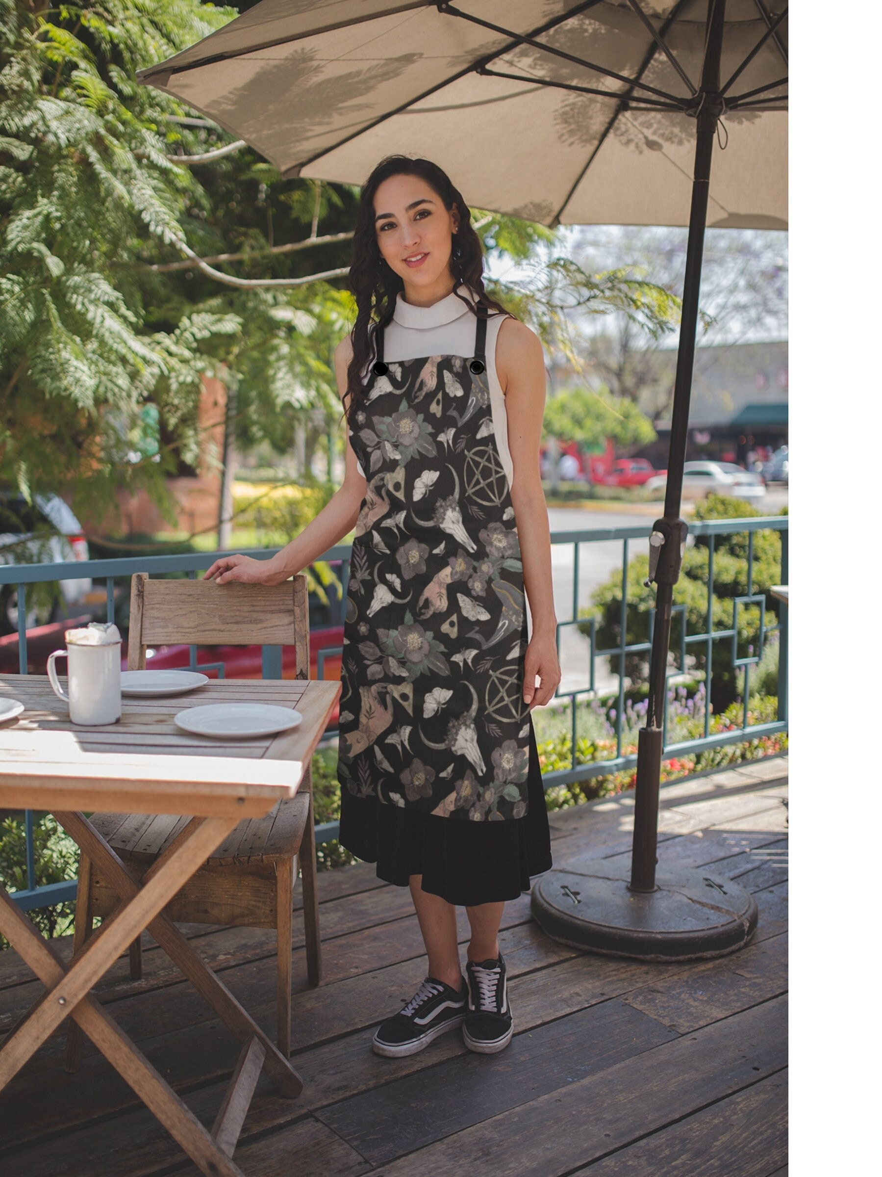 Witch Apron, Trendy Kitchen Apron, Dark Cottagecore Decor, Forestcore ...