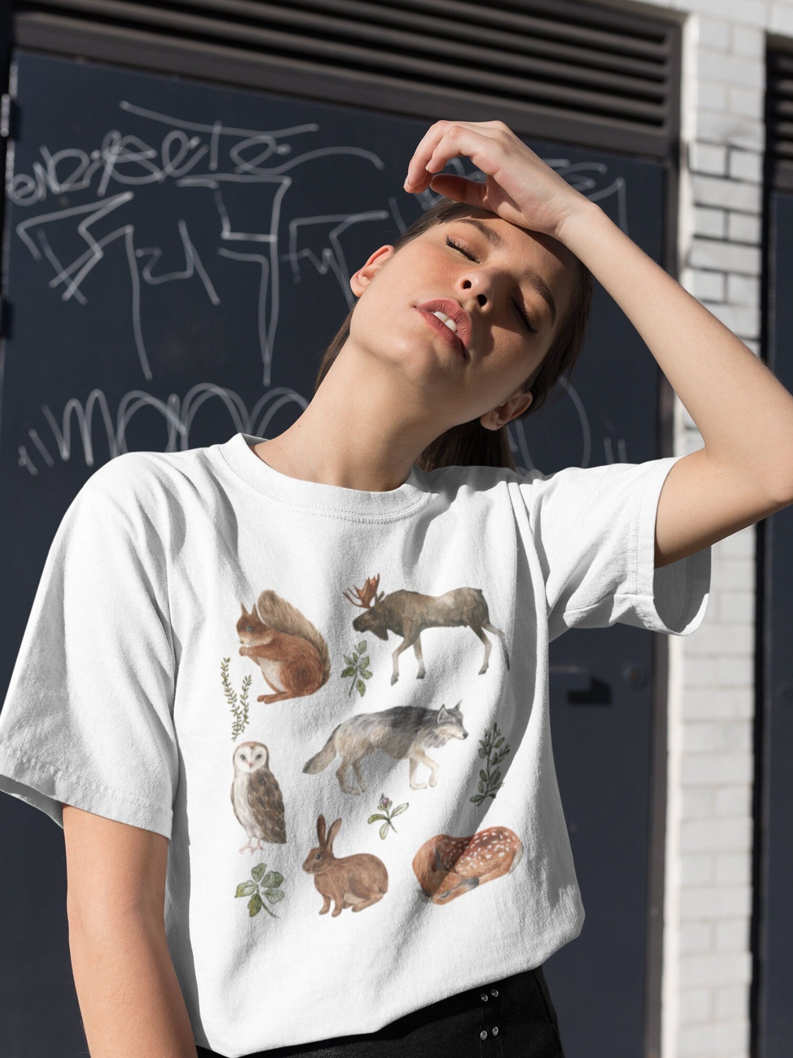 Woodland Animal Shirt, Forest Tshirt, Cottagecore Shirt, Cottage Core ...