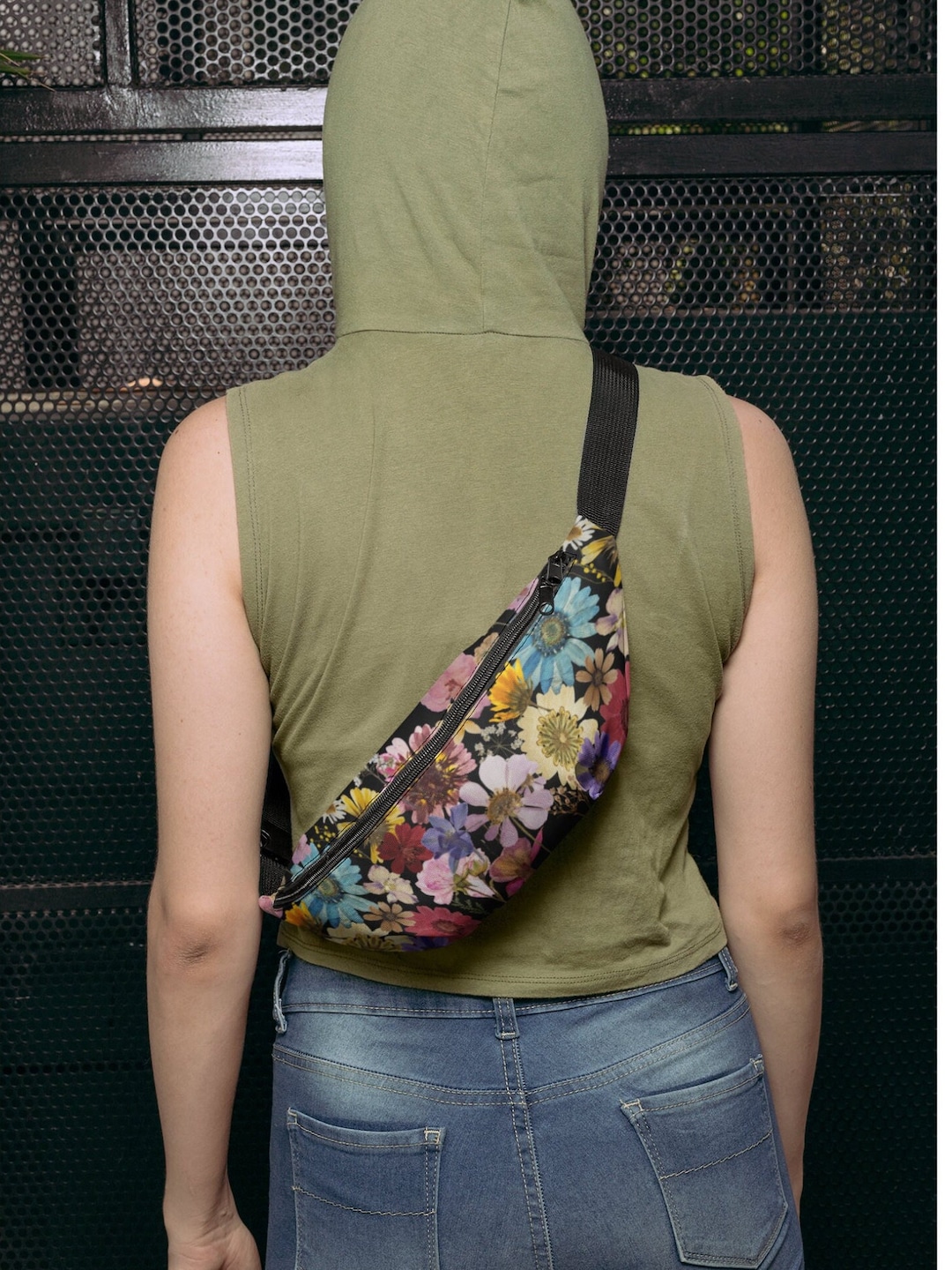 Pressed Flowers Fanny Pack, Floral Fanny Pack, Floral Belt Bag ...