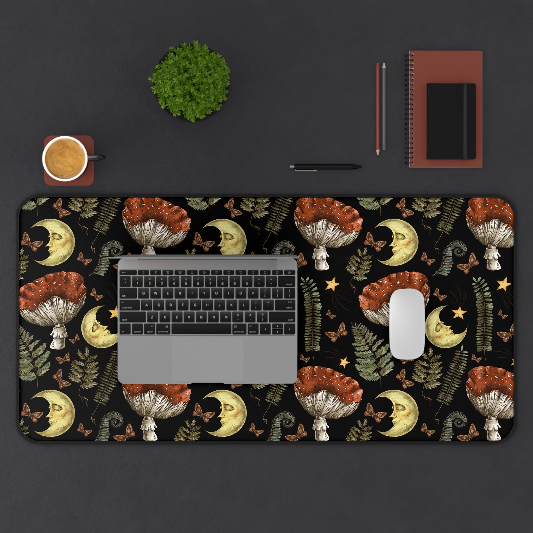 Witchy Desk Mat, Celestial Desk Mat, Witch Desk Accessories, Dark ...