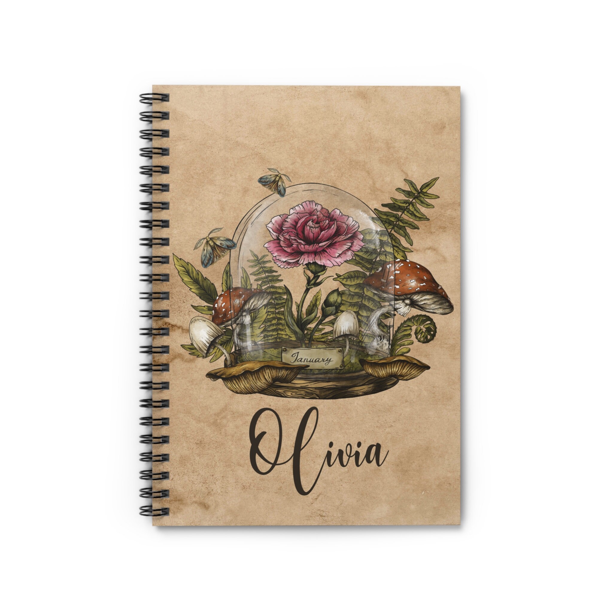 Personalized Birth Flower Notebook Birth Month Flower Gift - Etsy