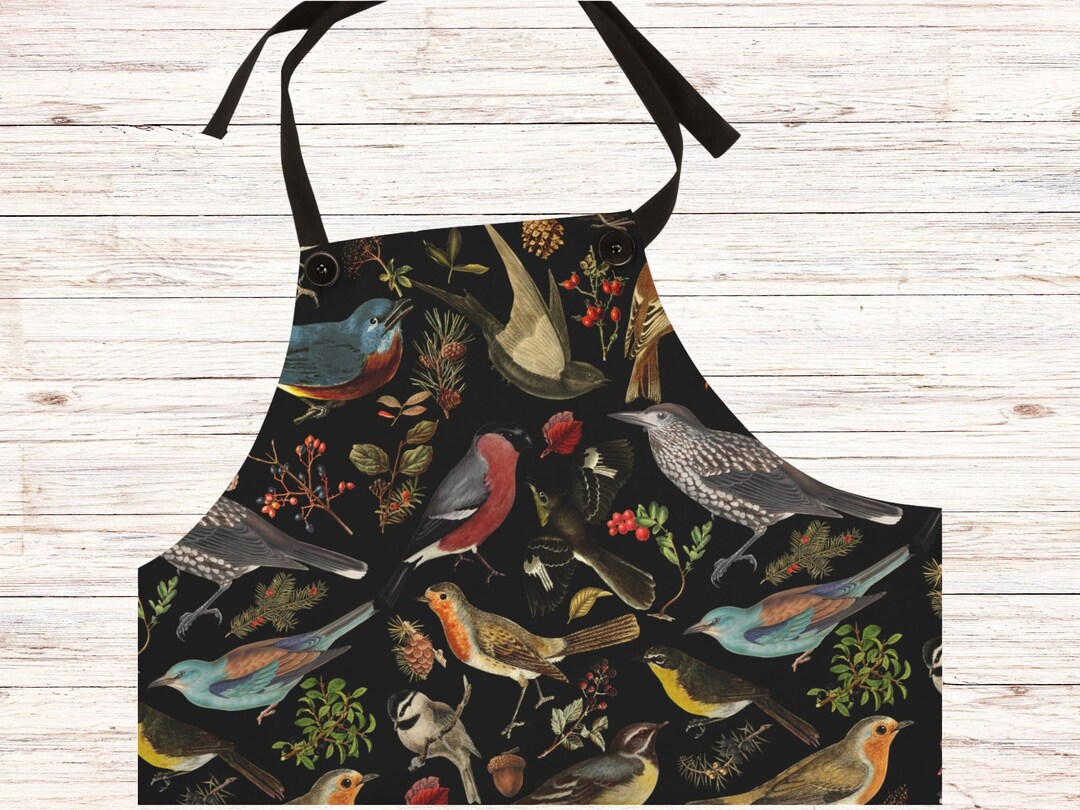 Birds Apron, Bird Decor, Aprons for Women, Cooking Apron, Apron for ...