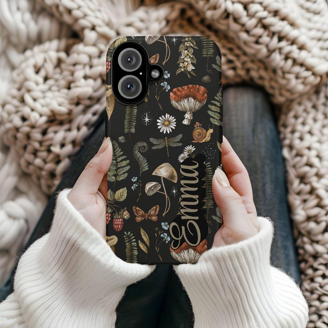 Dark Cottagecore Personalized Phone Case, Gothic Phone Case, Witchy ...