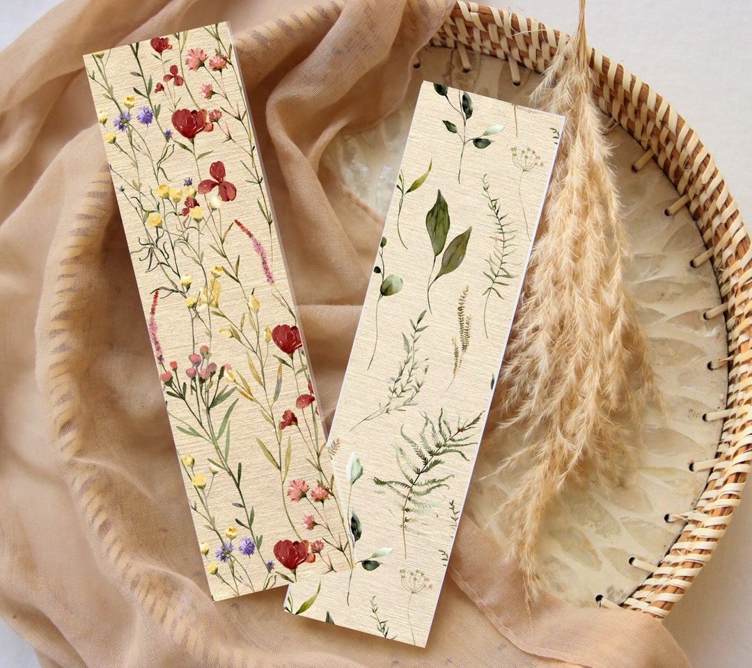 Printable Bookmarks, Wildflower Bookmark, Floral Bookmarks, Digital Bookmarks, Set of 4 ...