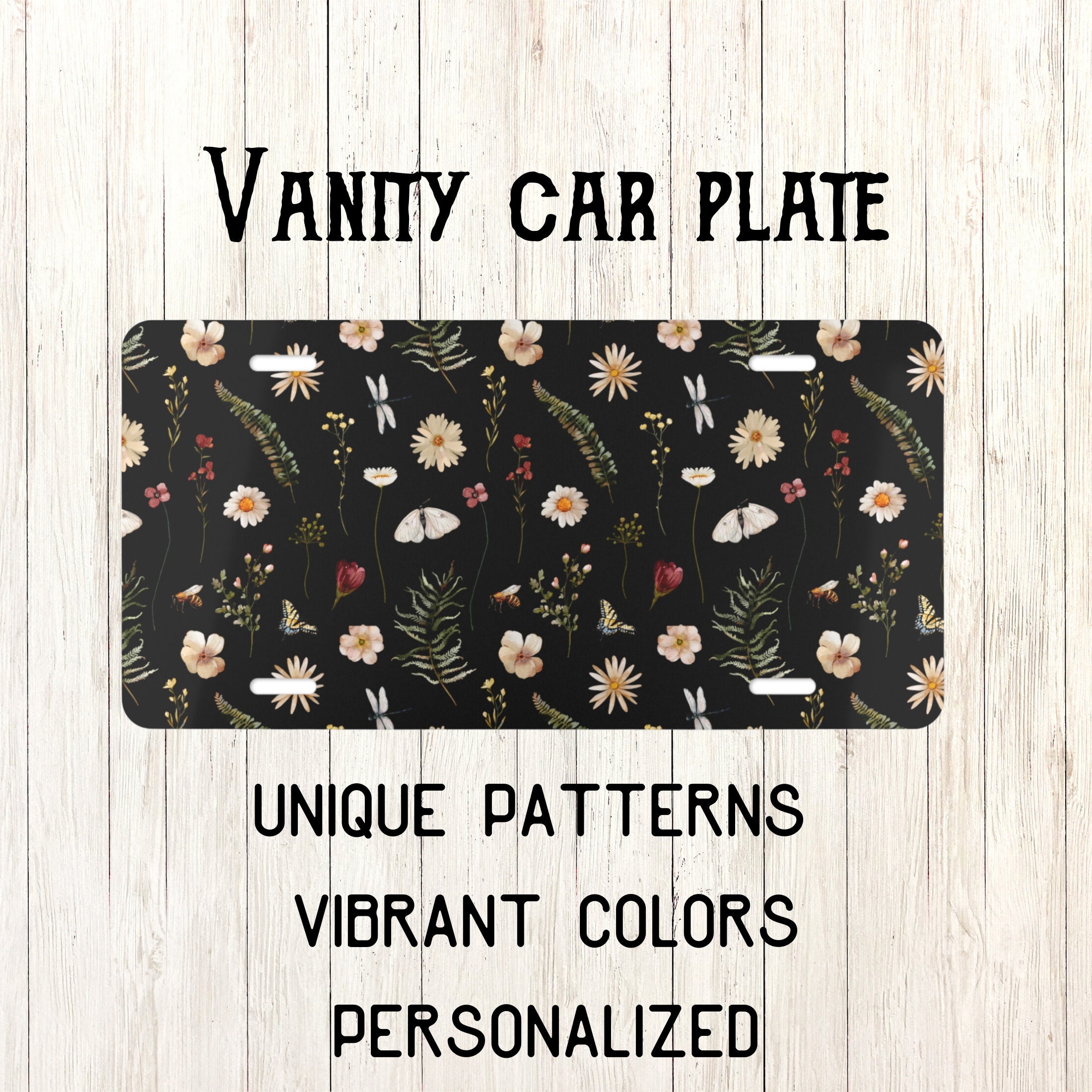 Wildflower Car License Plate, Vanity License Plate, Wild Flower Car ...