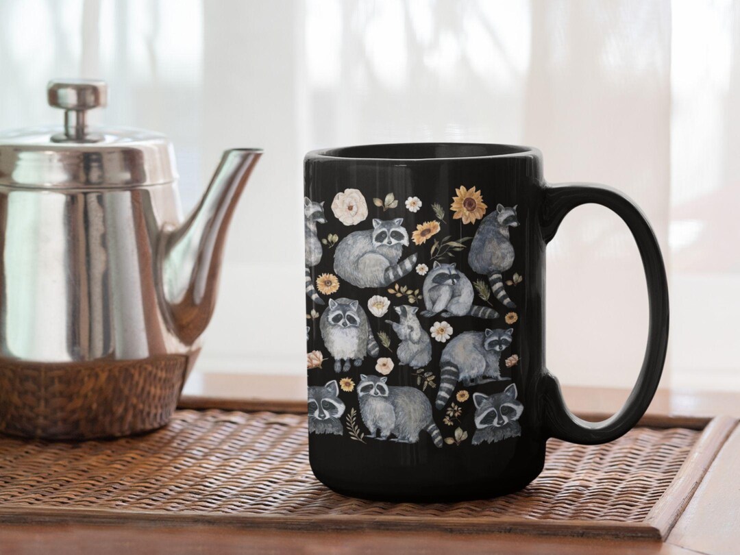 Raccoon Mug, Cute Raccoon Gift, Cute Raccoon Mug, Racoon Coffee Mug ...
