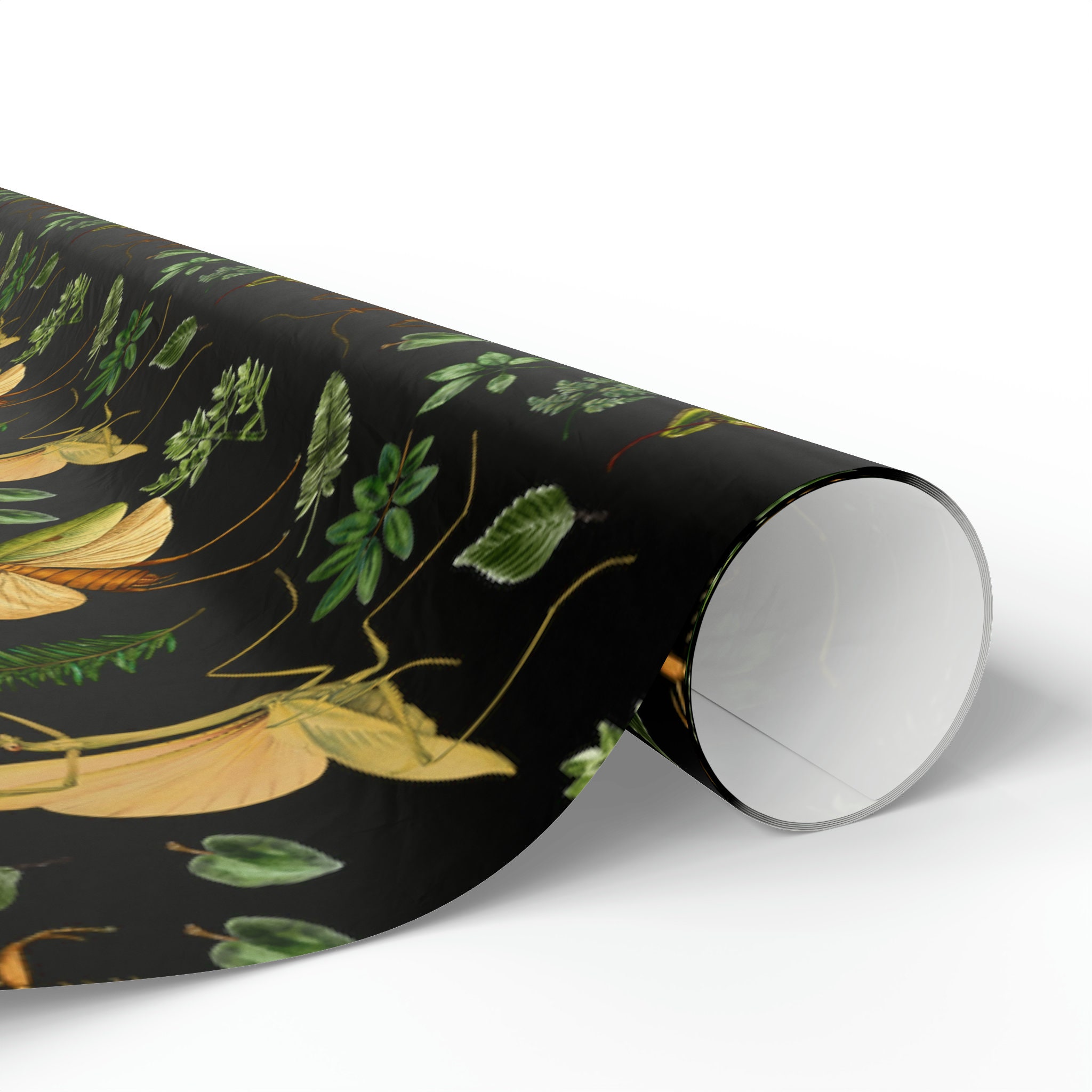 Praying Mantis Wrapping Paper, Mantis Gift, Cottagecore Wrapping Paper ...