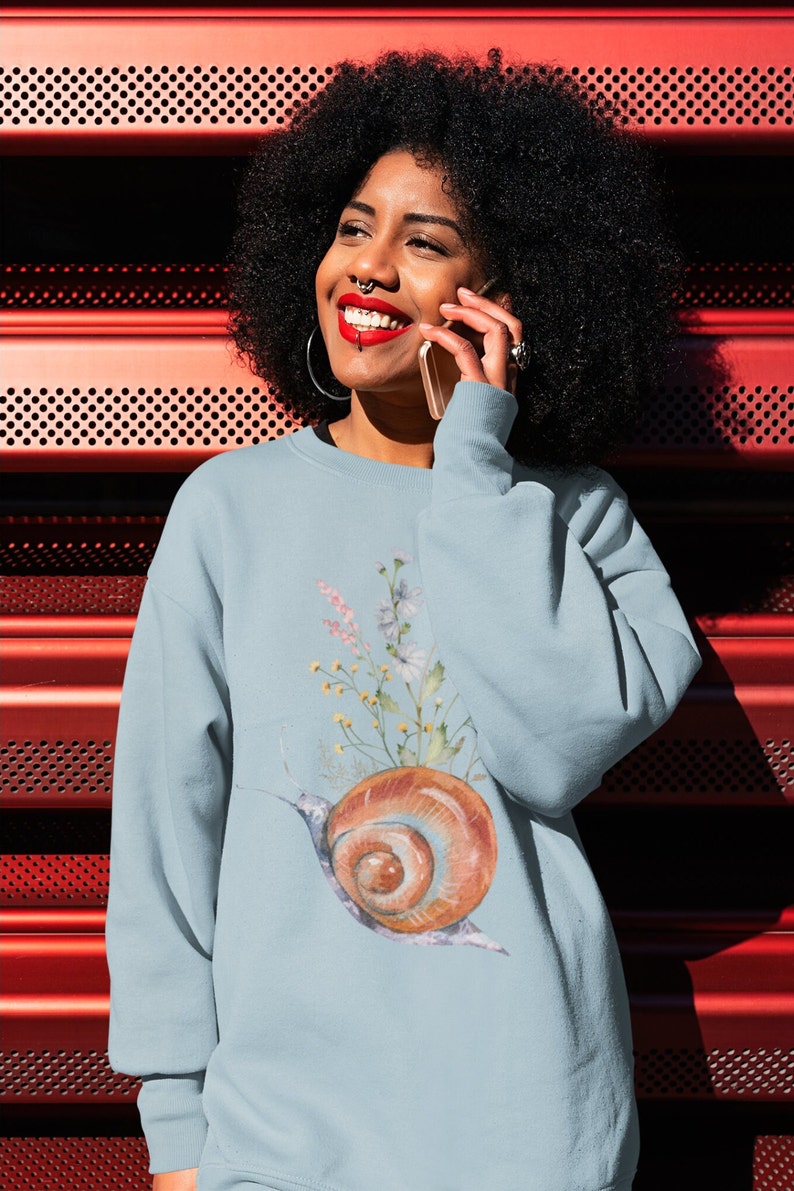Snail Sweatshirt, Cottagecore Clothing, Aesthetic Clothes, Floral ...