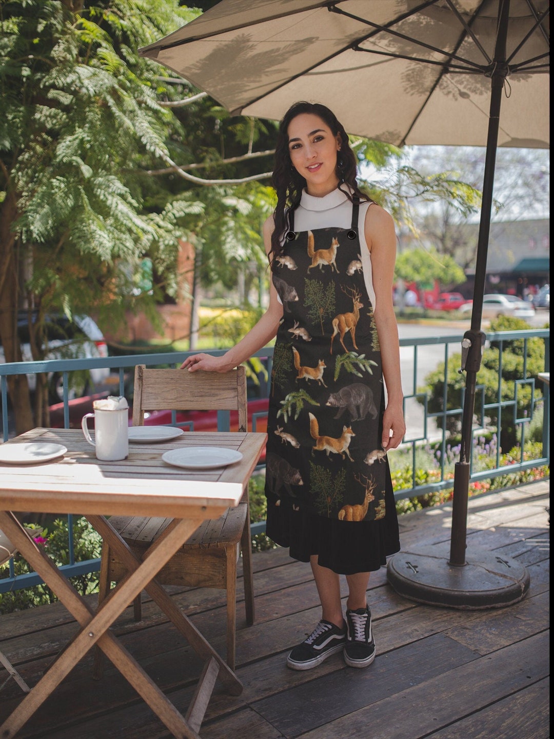 Cooking Apron, Woodland Animals, Fox Apron, Apron for Women, Apron for ...