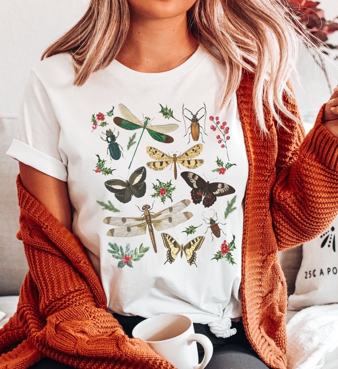 Christmas Insect Shirt, Insect T Shirt, Insect Shirt, Dark Cottagecore ...