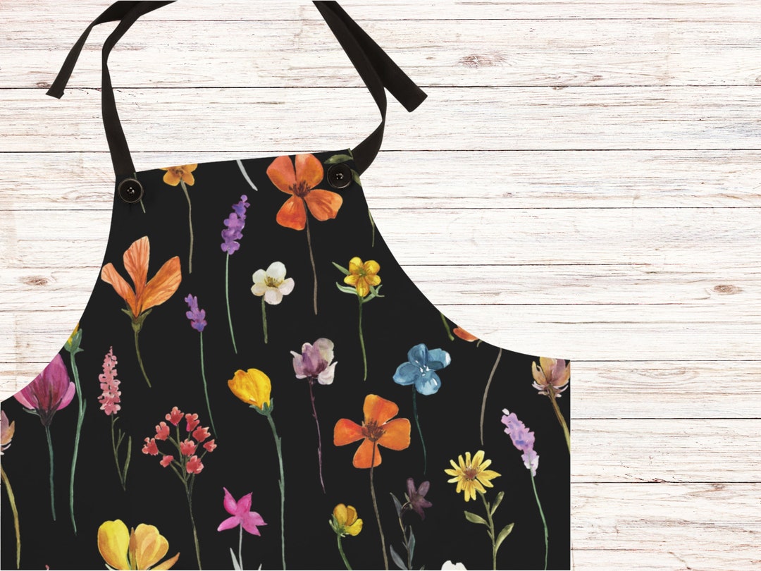 Floral Apron, Flowers Apron, Cottagecore Decor, Aprons for Women, Apron ...