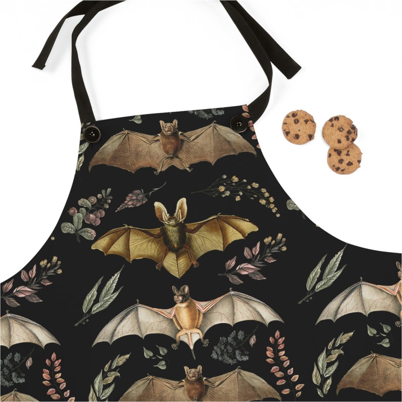 Bat Apron Kitchen Apron Dark Cottagecore Decor Forestcore - Etsy