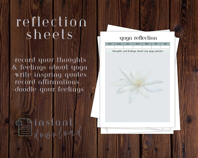 Yoga Journal Printable, Yoga Printable, Yoga Journal Digital, Printable ...