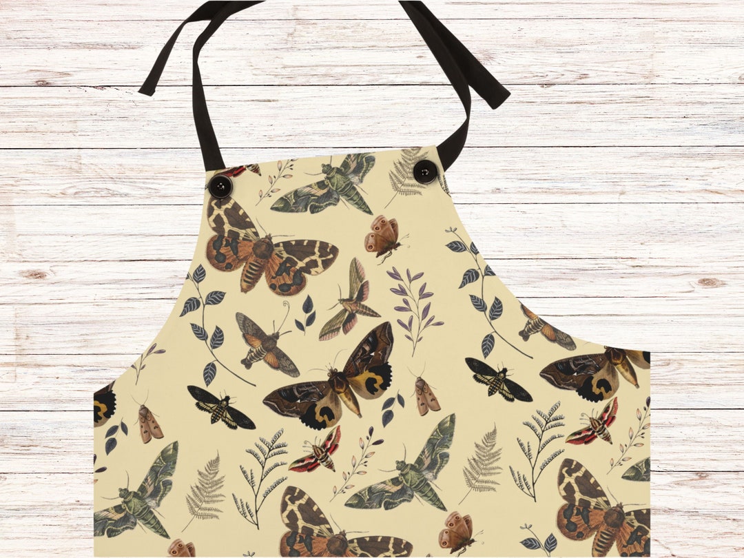 Moth Apron, Butterflies Apron, Aprons for Women, Cooking Apron, Apron ...
