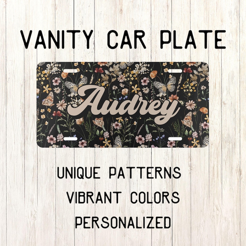 Wildflower Car License Plate, Wildflower License Plate, Personalized ...