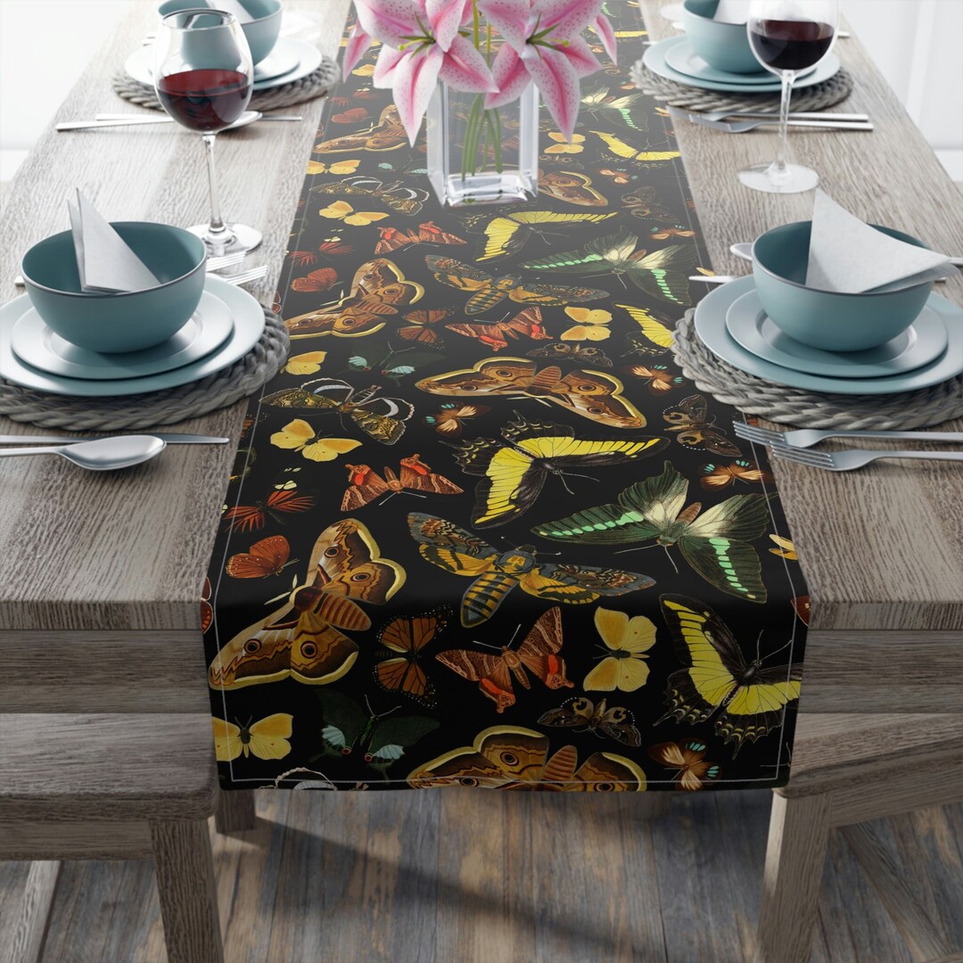 Butterfly Table Runner, Moth Table Runner, Butterfly Table Cloth ...