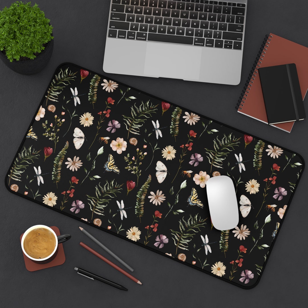 Floral Desk Mat, Wildflower Desk Mat, Floral Desk Accessories ...