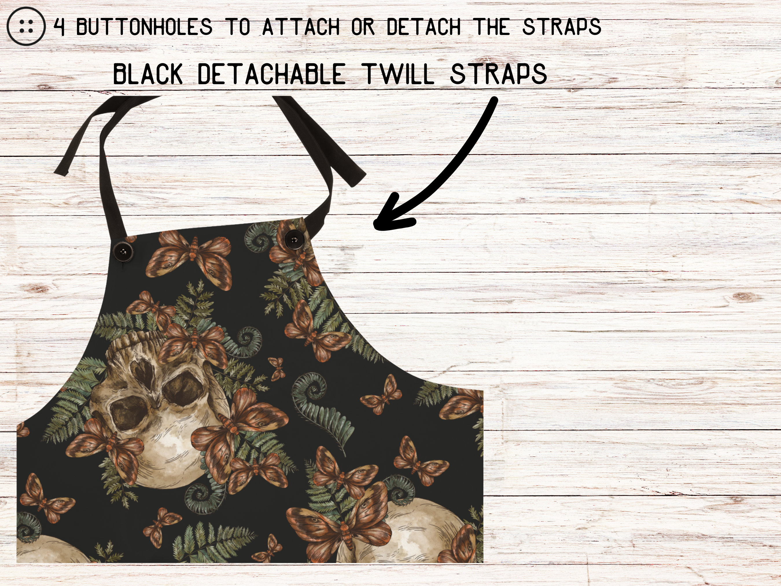 Witch Apron, Gothic Apron, Dark Cottagecore Decor, Forestcore, Witch ...