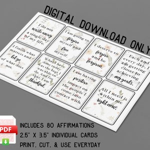 Affirmation Cards Printable, Affirmation Cards Digital, Positive ...