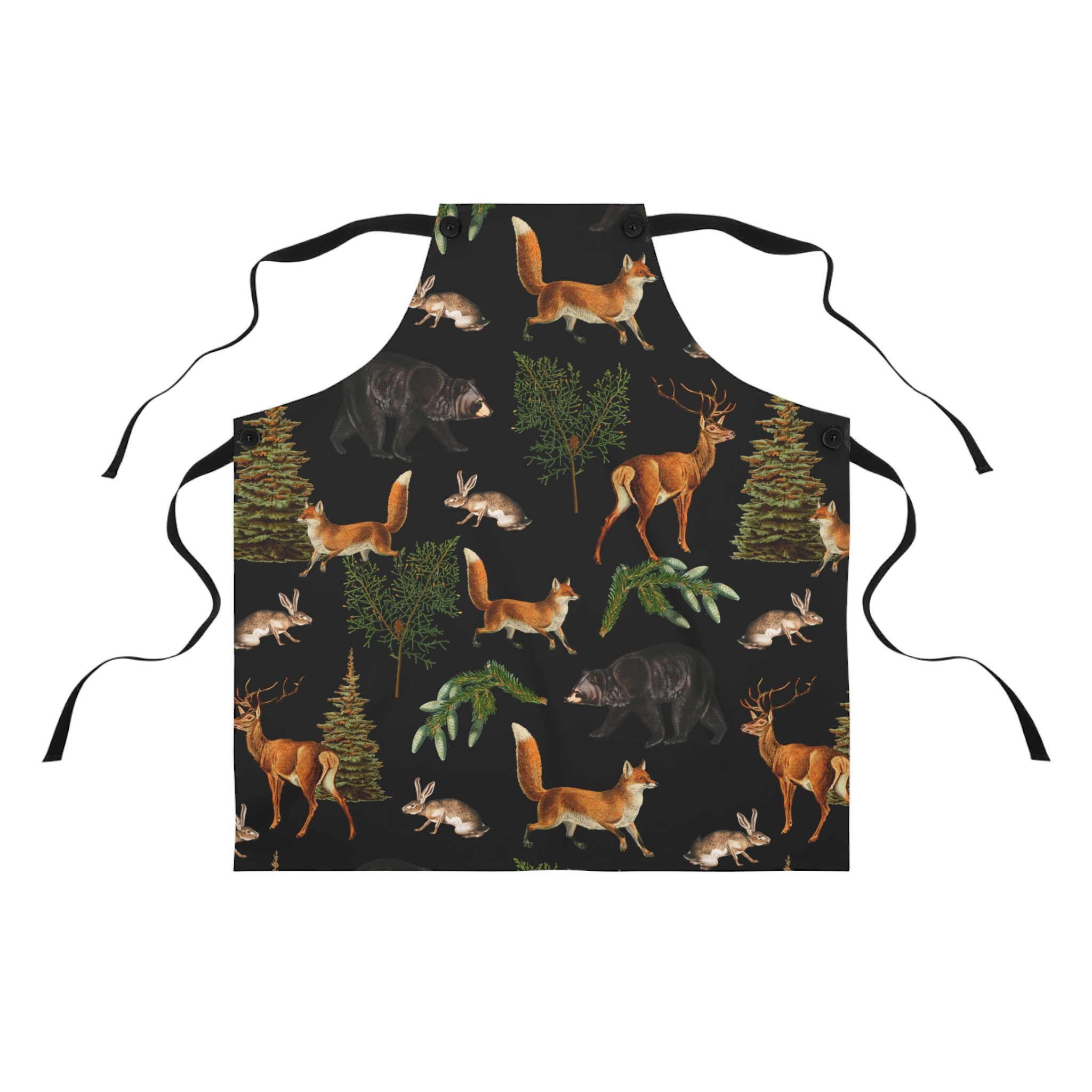 Cooking Apron, Woodland Animals, Fox Apron, Apron for Women, Apron for ...