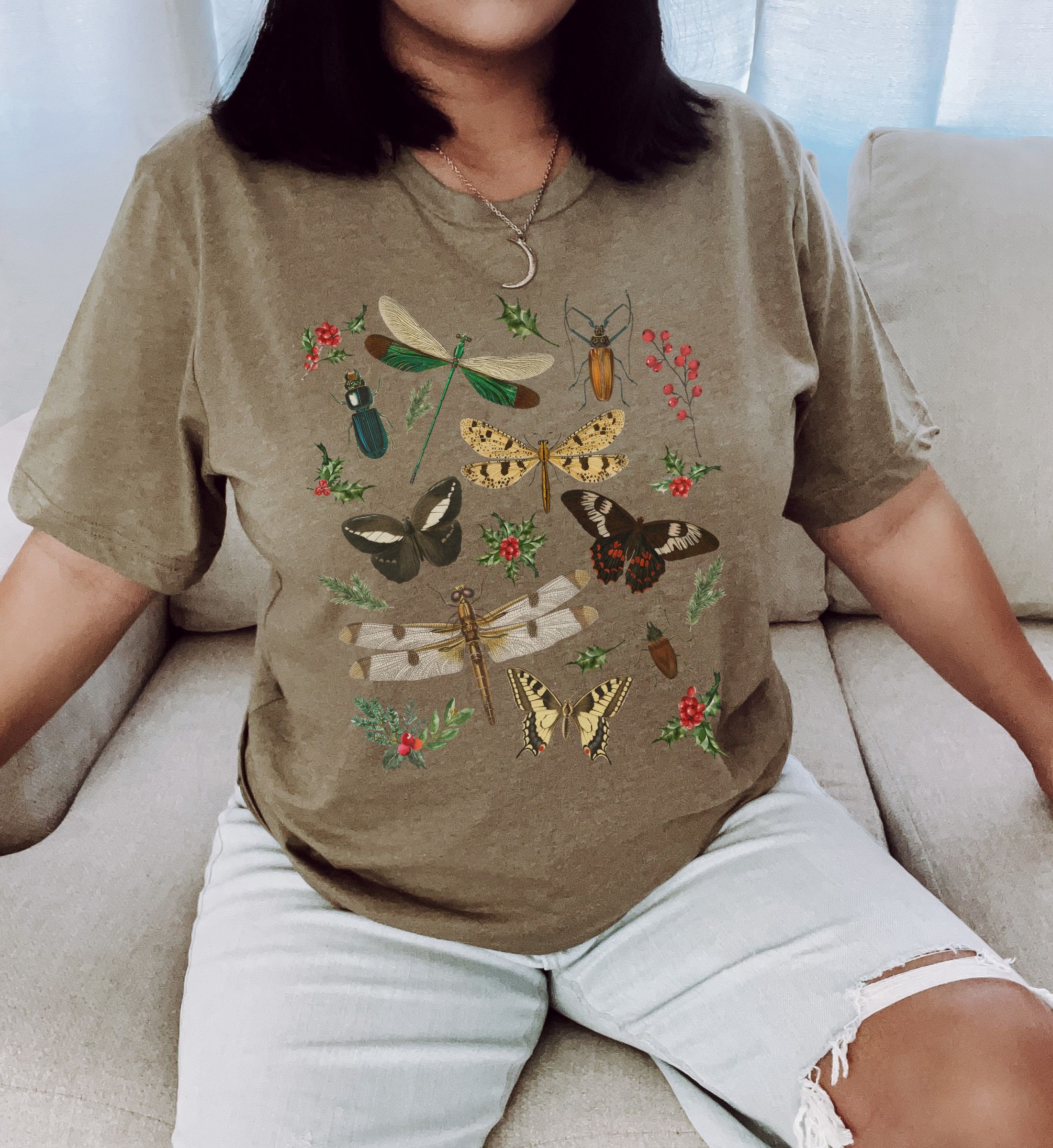 Christmas Insect Shirt, Insect T Shirt, Insect Shirt, Dark Cottagecore ...