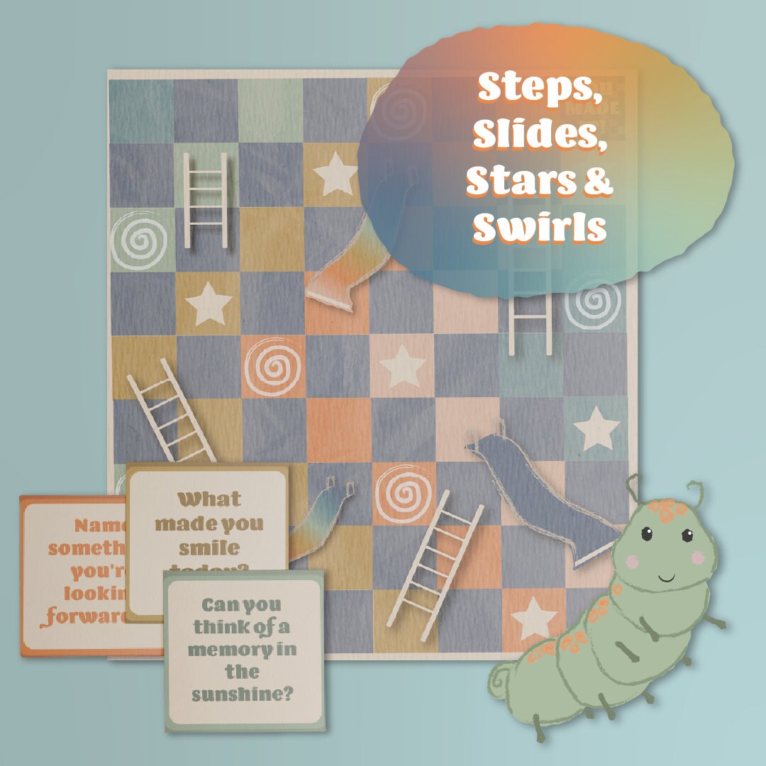 Early Years Printable Board Game Steps, Slides, Stars & Swirls - Etsy