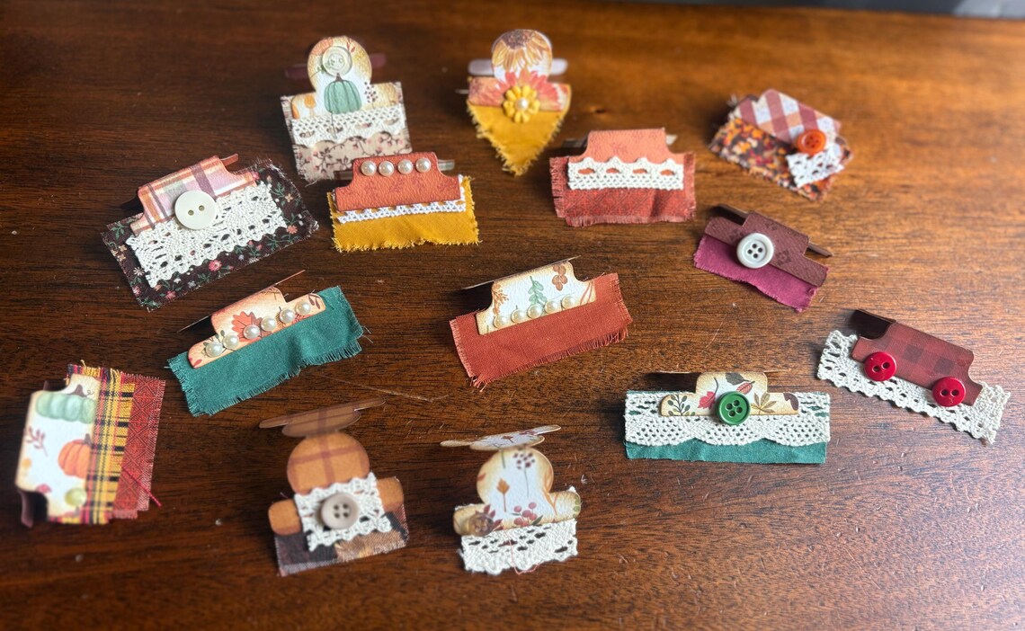 Set of 8 Embellished Paper Tabs for Junk Journaling, Scrapbooking, and ...