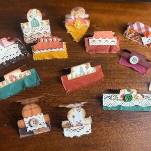 Set of 8 Embellished Paper Tabs for Junk Journaling, Scrapbooking, and ...