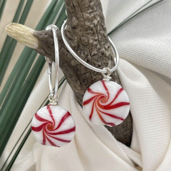 Peppermint Earrings - Etsy